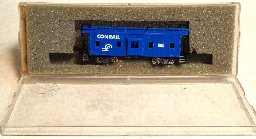 N Scale Concor Freight Car - Window Cab Caboose "conrail" - VERSION 1 - New in Original Jewel ...