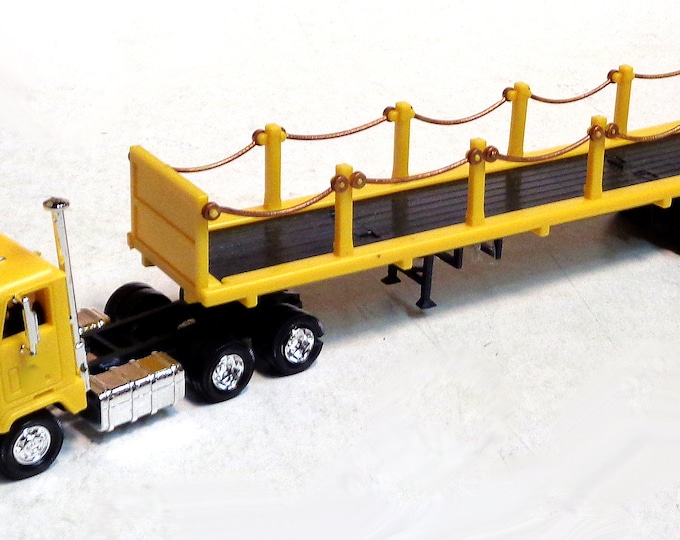 Very Rare HO Scale GMC Semi Tractor Trailer Stake Truck - Great ...