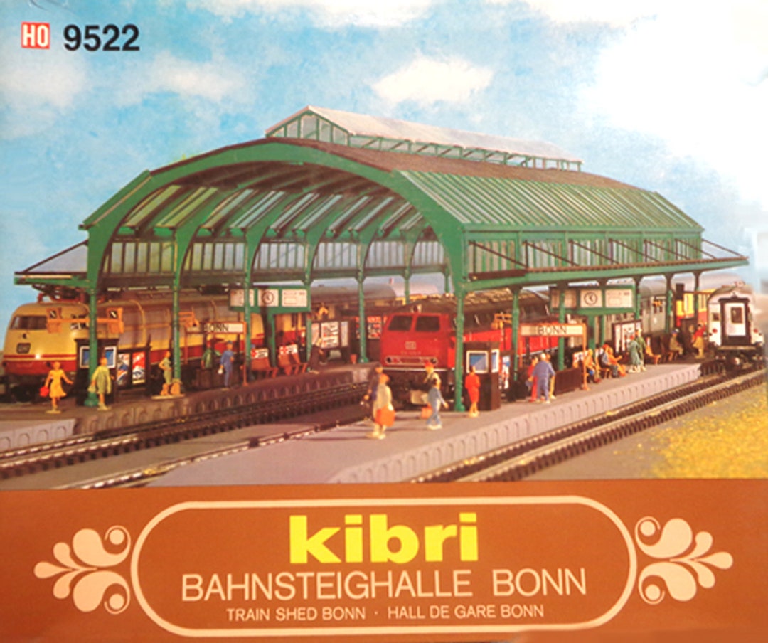 HO 1/87 Scale Large Train Building Kit - Kibri - Train Shed Bonn - NEW ...