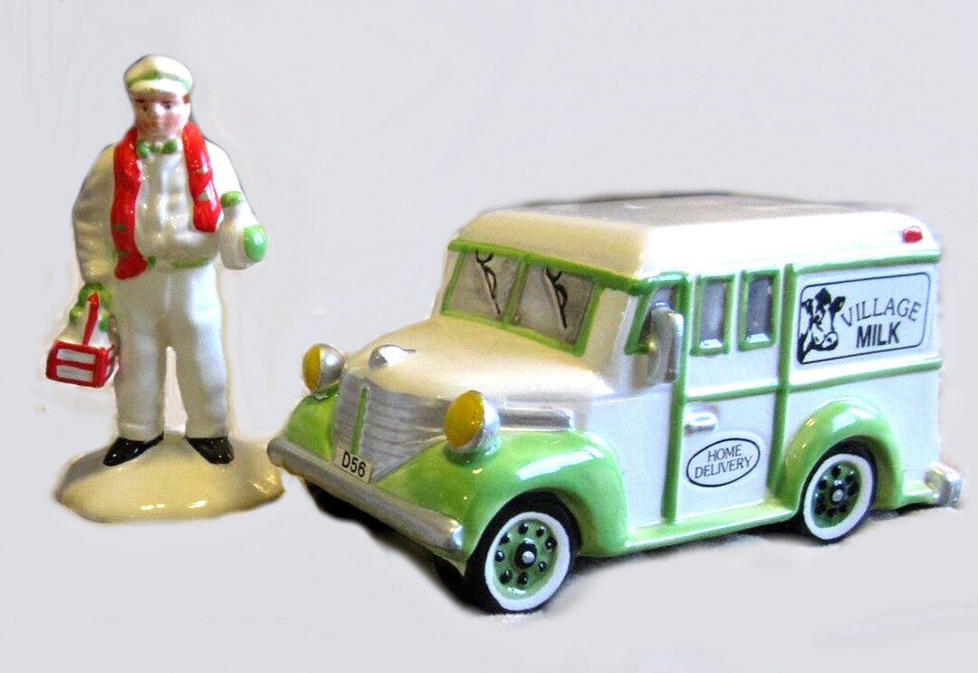 Department 56 - "home Delivery" Village Milk Truck & Milkman - Snow ...
