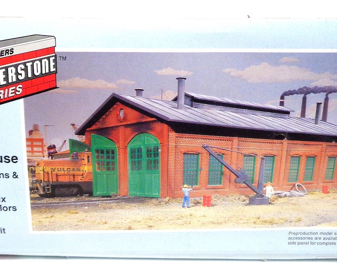 HO Scale 2 Bay Engine House Kit Model Railroad Train Building - Etsy
