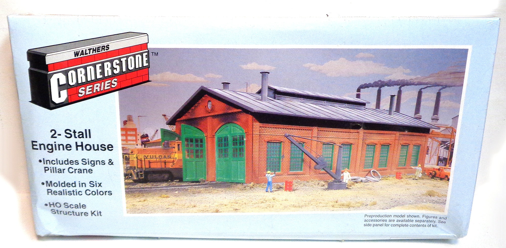 HO Scale Train Building KIT Walthers Two Stall Engine House NEW in Box ...