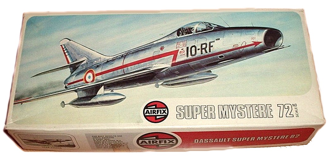 1/72 Scale VINTAGE Airfix Model Kit - Dassault Super Mystere French Jet ...