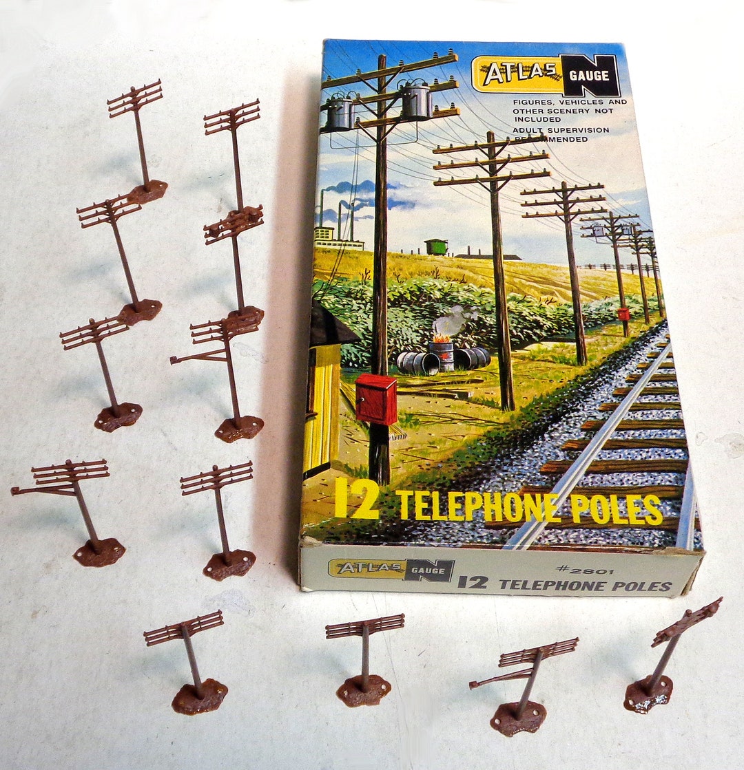 N Scale Set of 12(1 Dozen) Telephone Poles - Like New Condition! - Etsy