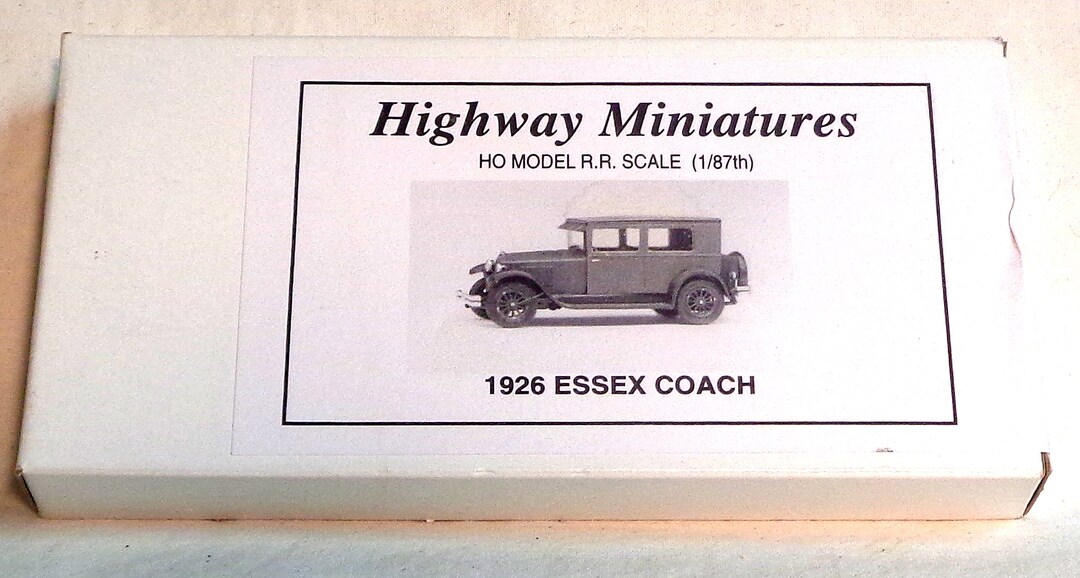 HO Scale - Jordan Miniature Model Kit - 1926 Essex Coach Automobile ...