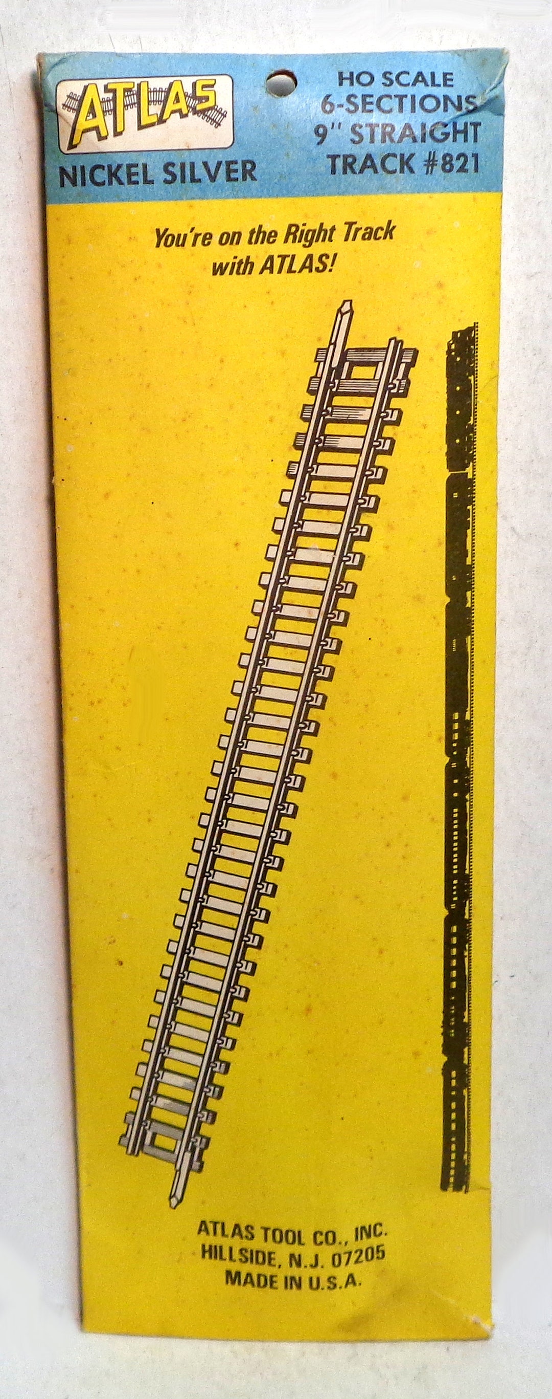 HO Scale ATLAS Track #821 - 9" Nickel-silver Straight Track - 6 ...