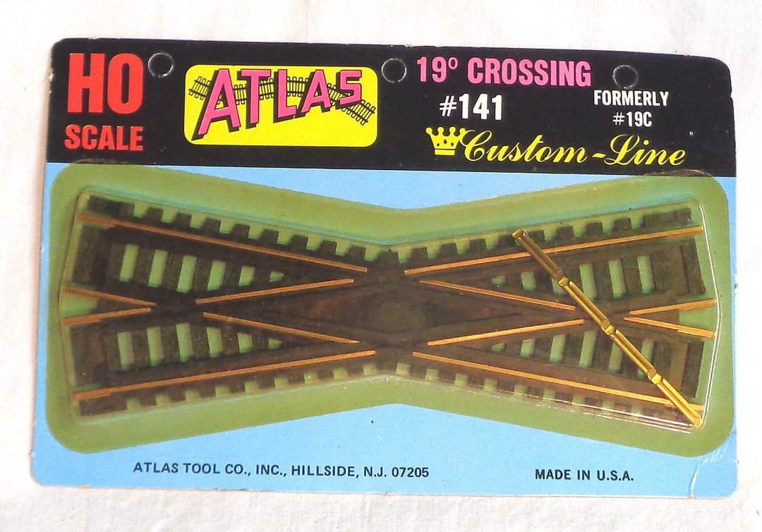 HO Scale ATLAS 19 Degree Brass Track Crossing Section - New in Package ...