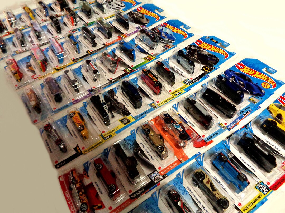 Hotwheels Lot of FIFTY All DIFFERENT - NEW Hot Wheels in Packages ...