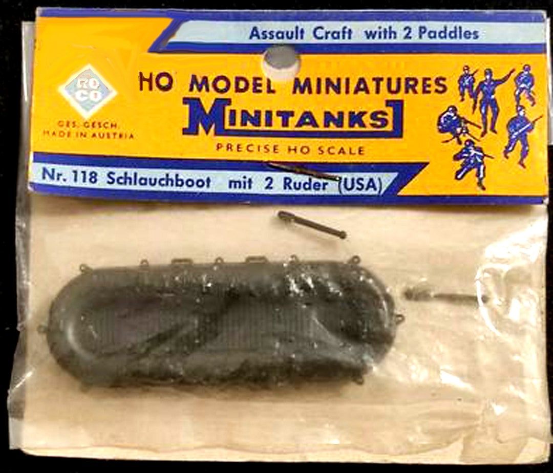 ROCO 1/87 HO Scale US Army Assault Raft With 2 Paddles - New Packaged ...