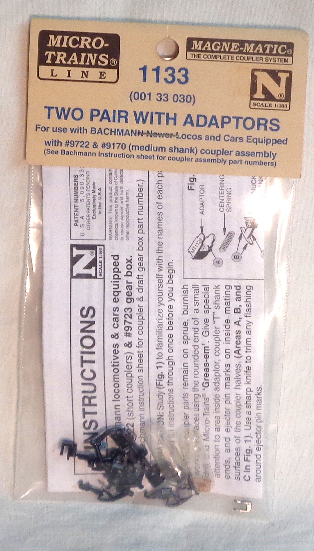 N Scale Micro Trains Magna Matic Couplers 1033 Couplers NEW in Package ...