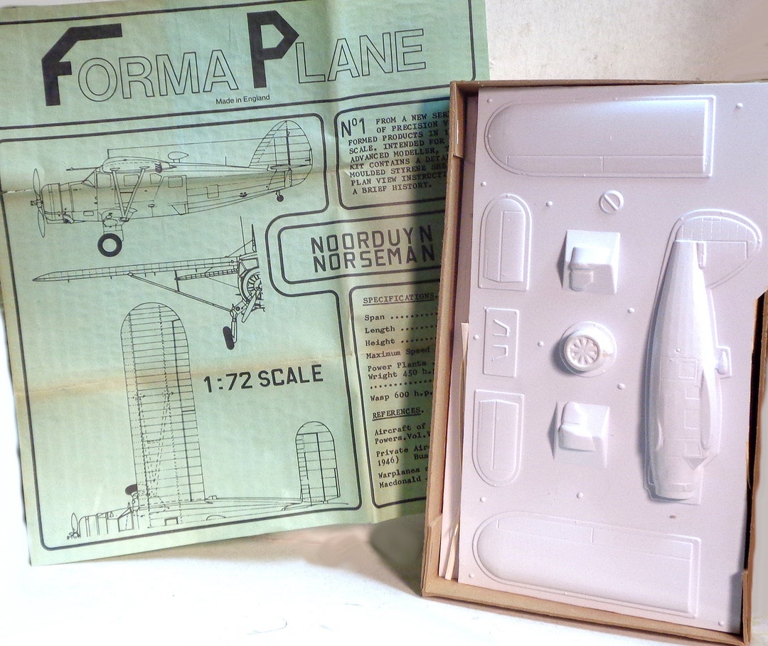 1/72 Model Aircraft Vacuform Complete Kit - Forma Plane - Noorduyn ...