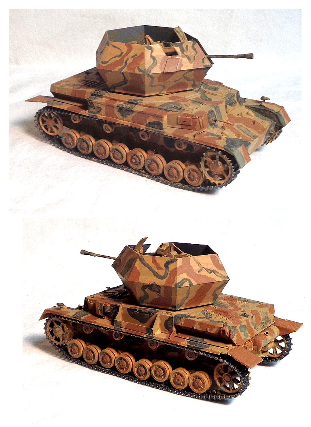 1/35 Scale Military Built Model Kit - WWII German SP AA Ostwind-nicely ...