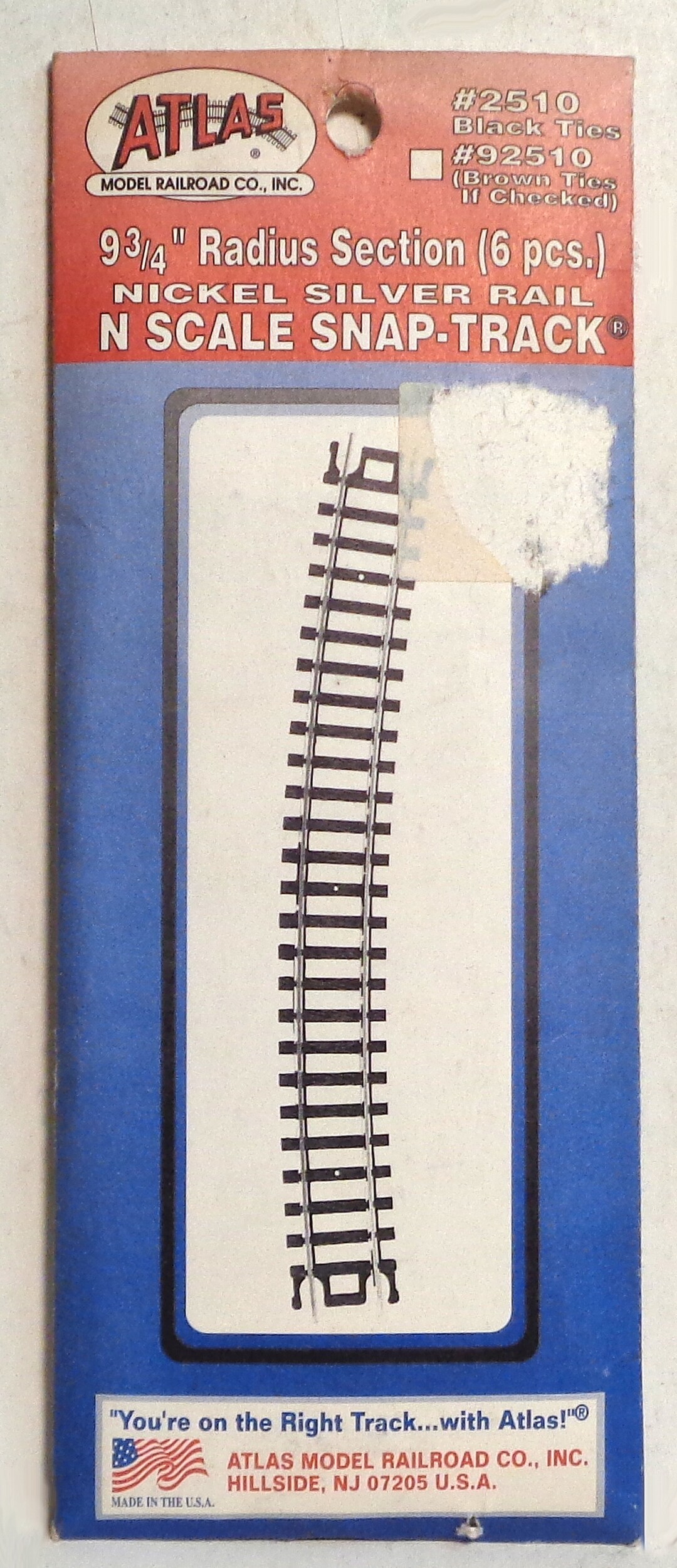 N Scale Set of 6 Pieces - 9 3/4 Inch Radius Curve Tracks - Nickel ...