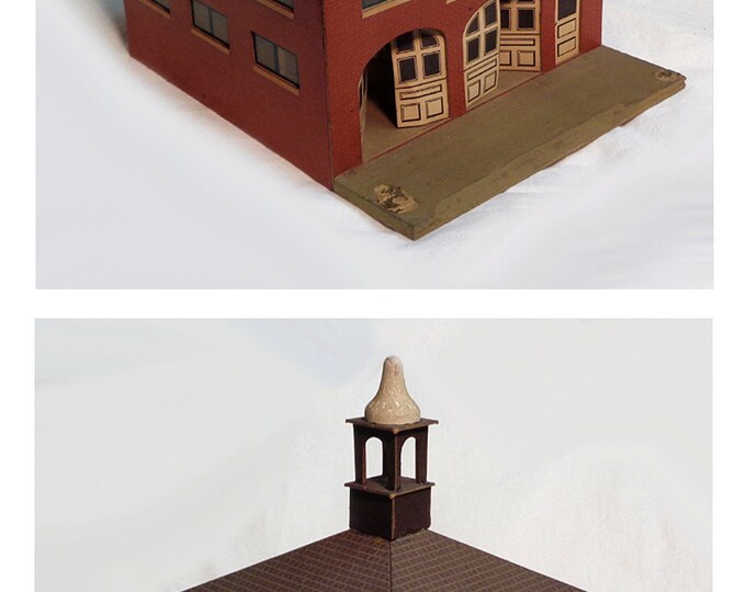 O Scale Firehouse - VERY Old(1940s-50s) Made of Cardstock(printed ...