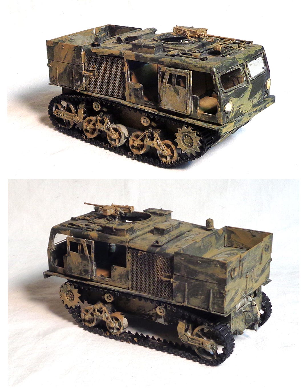 1/35 Scale Military Built Model Kit-wwii US M4 18 Ton Tractor - Nice ...