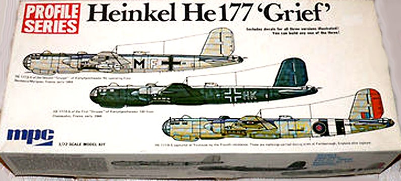 1/72 Scale MPC Model Kit - Heinkel He177 German Fighter Airplane - Mint ...