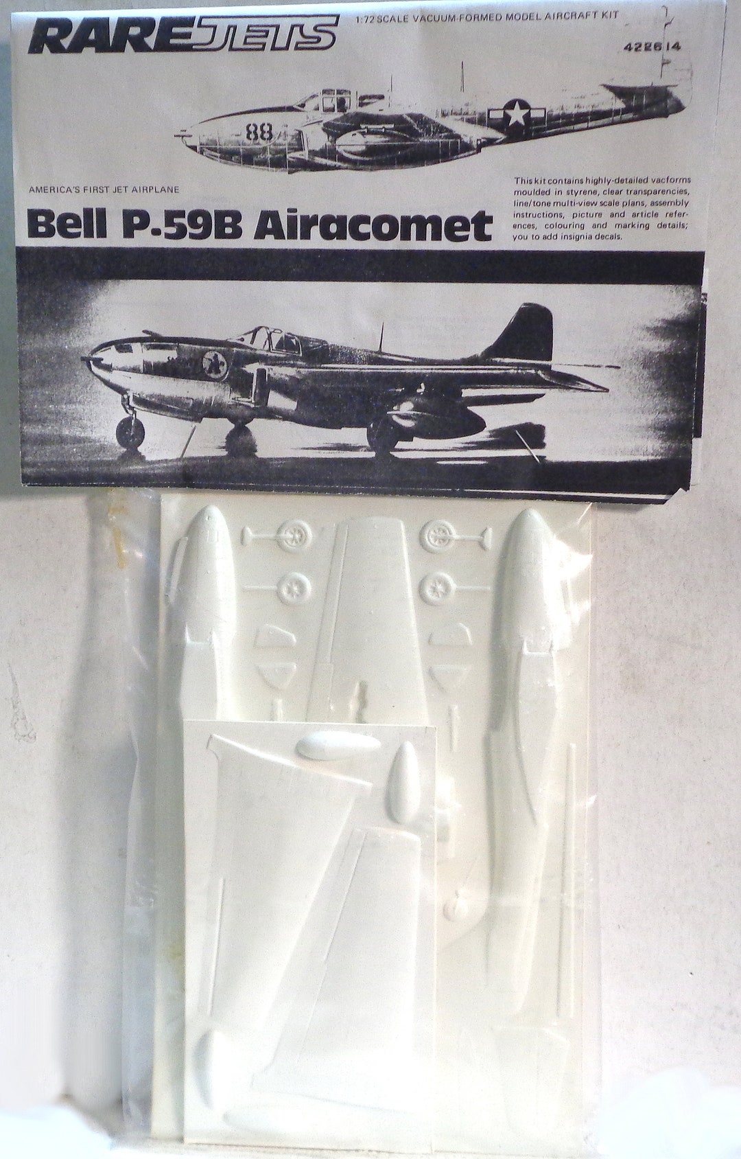 1/72 Model Aircraft Vacuform Complete Kit - Rare Jets - Bell P-59B ...
