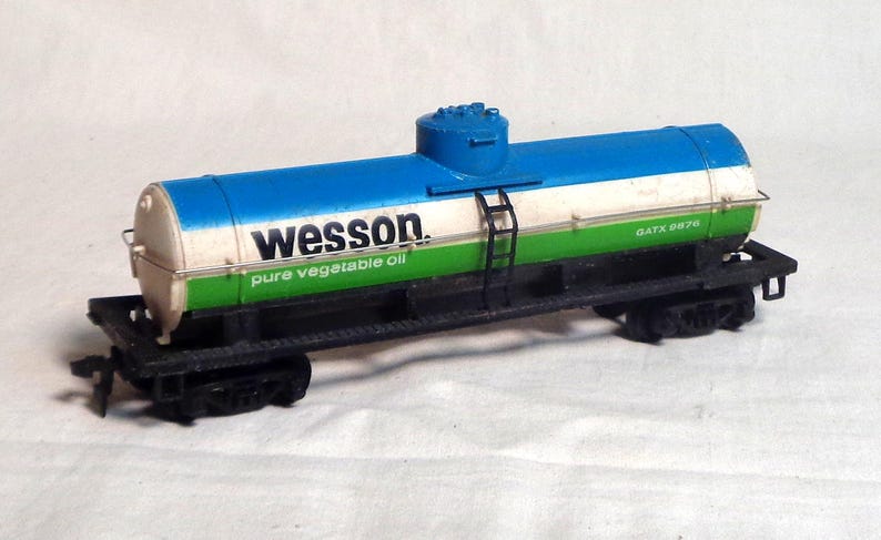 HO Scale - Tyco - "wesson" Oil Single Dome Tanker Car - Excellent Pre ...