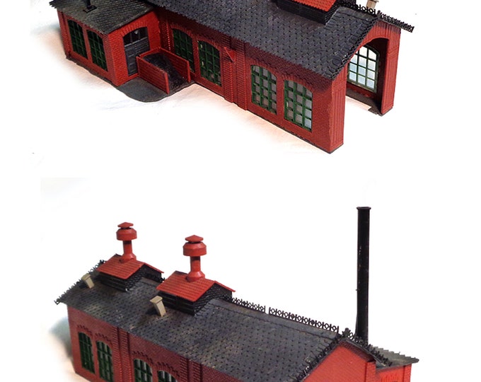 HO Scale Built up Kit Pre-owned LARGE Single Stall Engine House as is ...