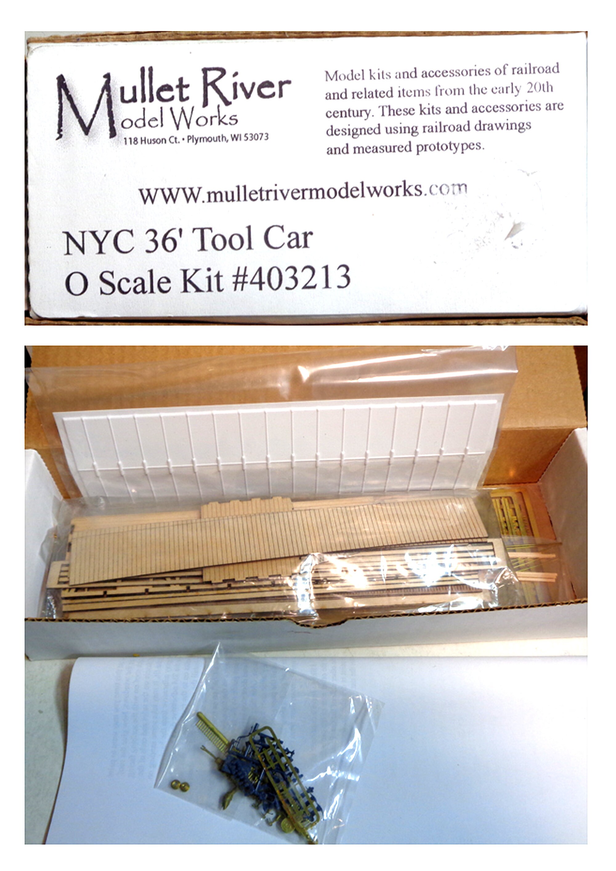 O Scale Mullet River Brass Kit NYC 36' Tool Car NEW in Box - Etsy