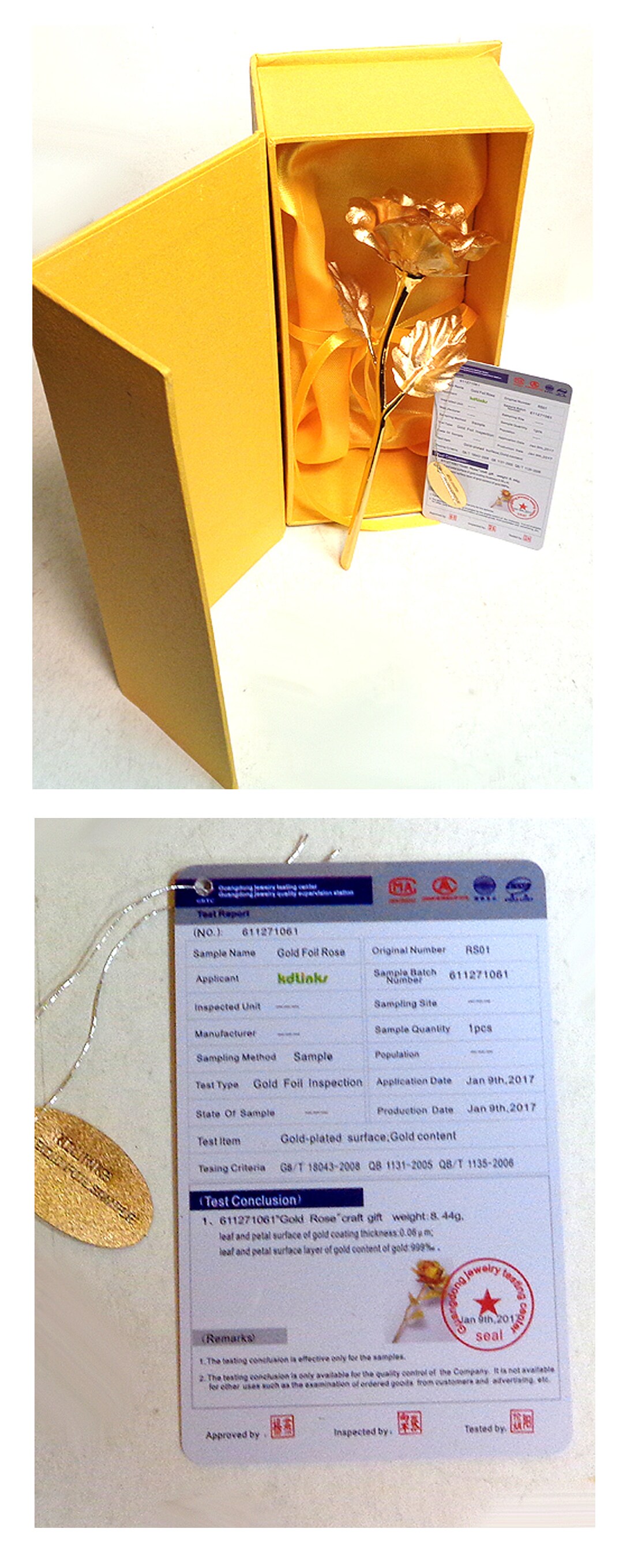 24K Dipped Gold Rose With COA - Great Gift Idea for Mother's Day ...