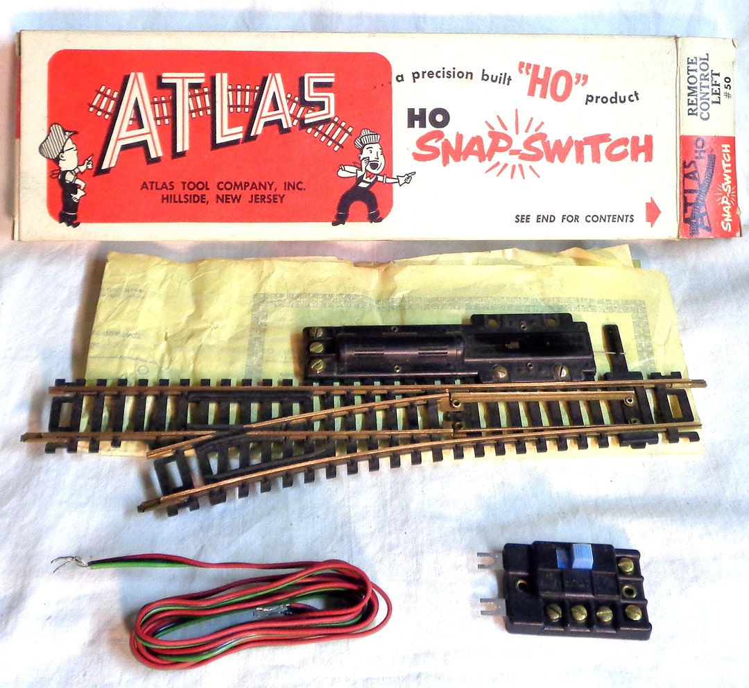 HO Scale ATLAS Left Remote Switch Track - Tested to Be in Good Working ...