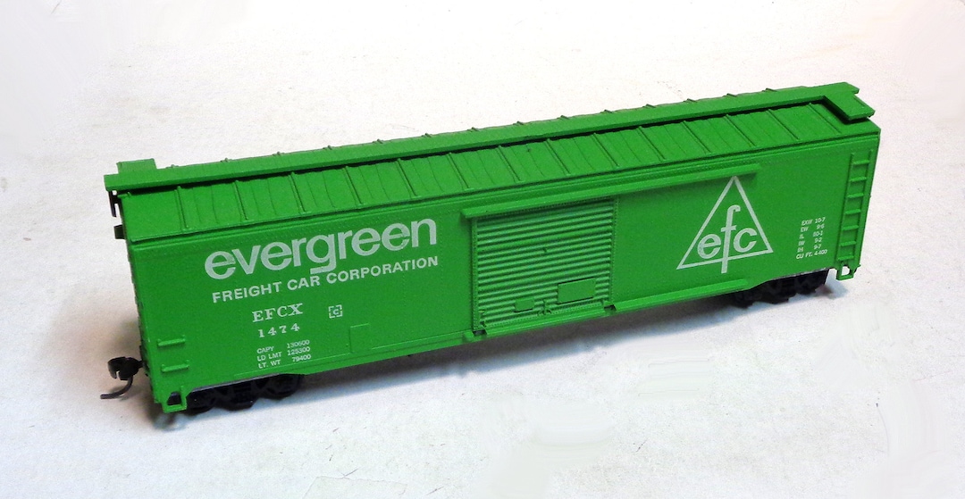 HO Scale Used Vintage Roundhouse - "evergreen" - 50' Box Freight Train ...