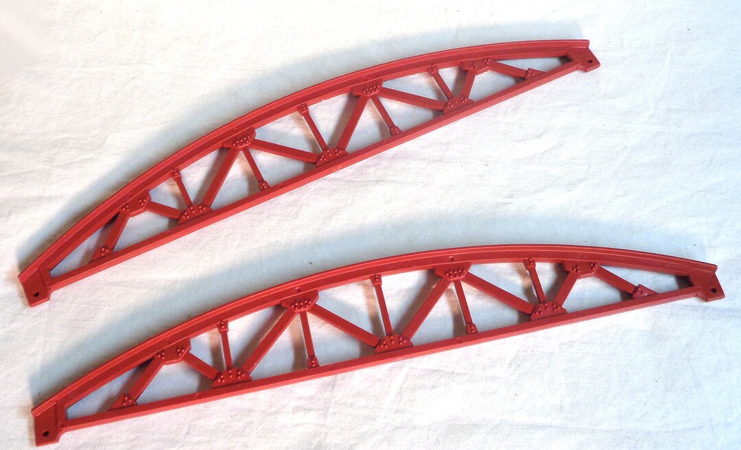 HO Scale - Pair of Bridge Girder Side Sections in RED - Like New ...