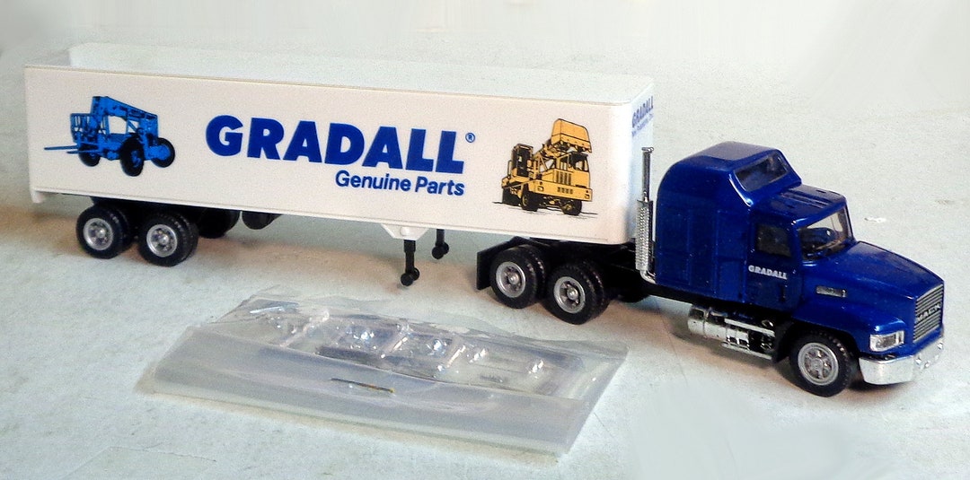 1/87 Scale Mack Semi Tractor Trailer "gradall" Truck for Train Layouts ...