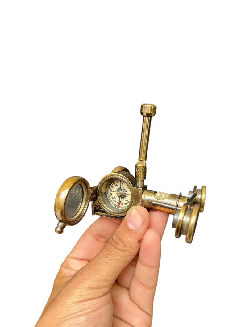 Antique Brass Folding Binocular Compass, Nautical Telescope Replica - Etsy