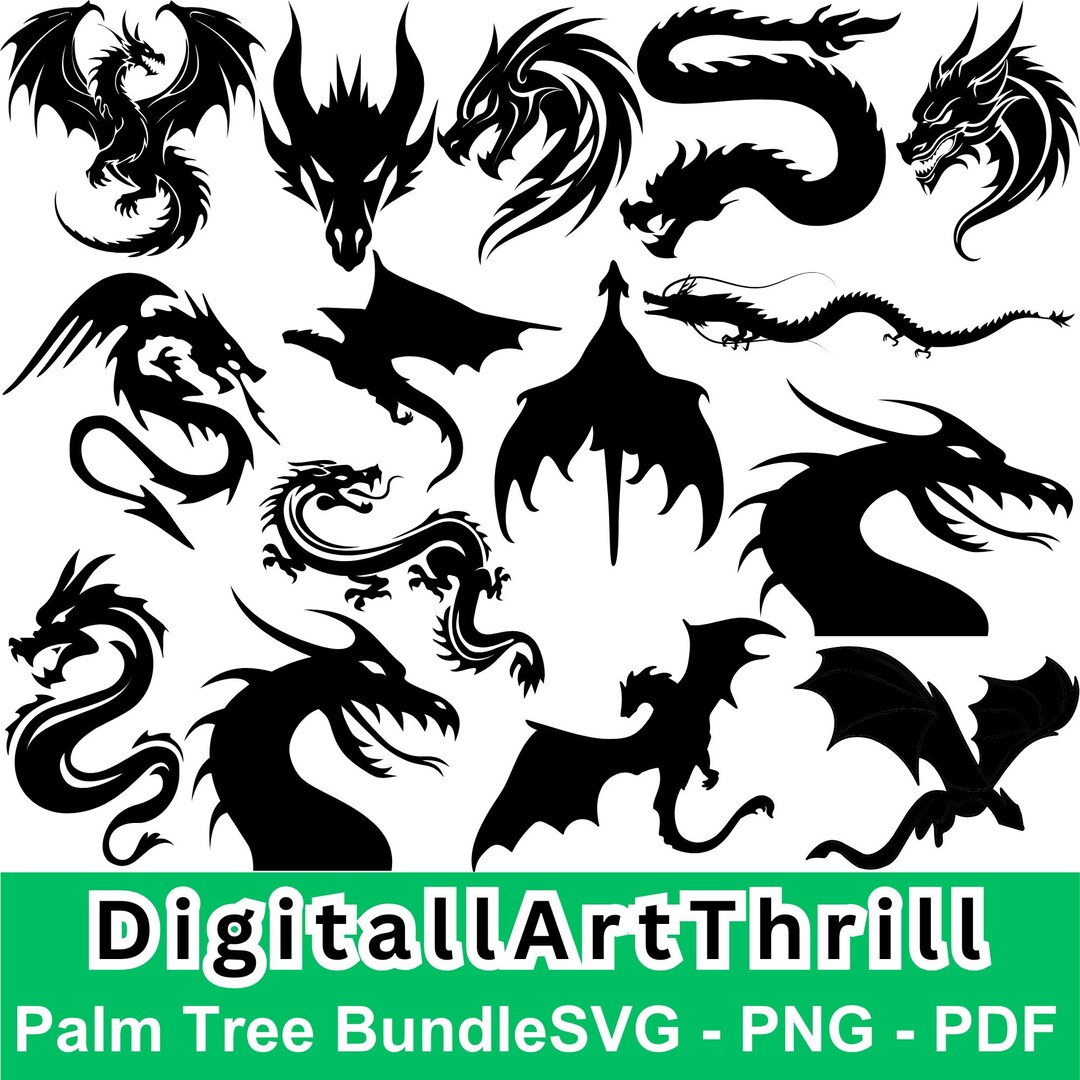 Dragon SVG Bundle, Fire Dragon Svg, Dragons SVG, Medieval Svg ...