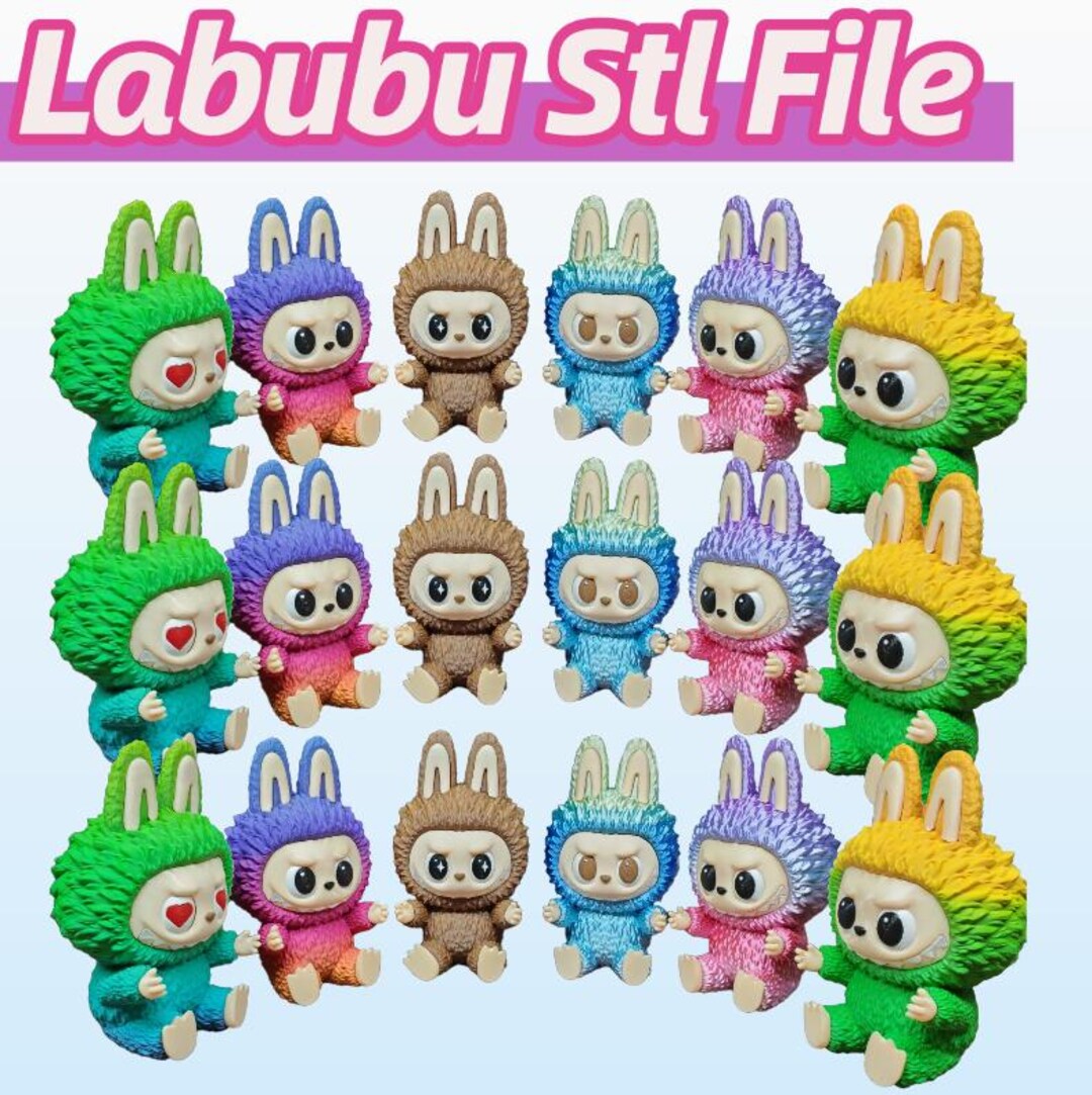 Labubu Stl File , Sitting Labubu Stl , STL Model, Labubu the Monsters, Labubu Print Stl, Labubu ...