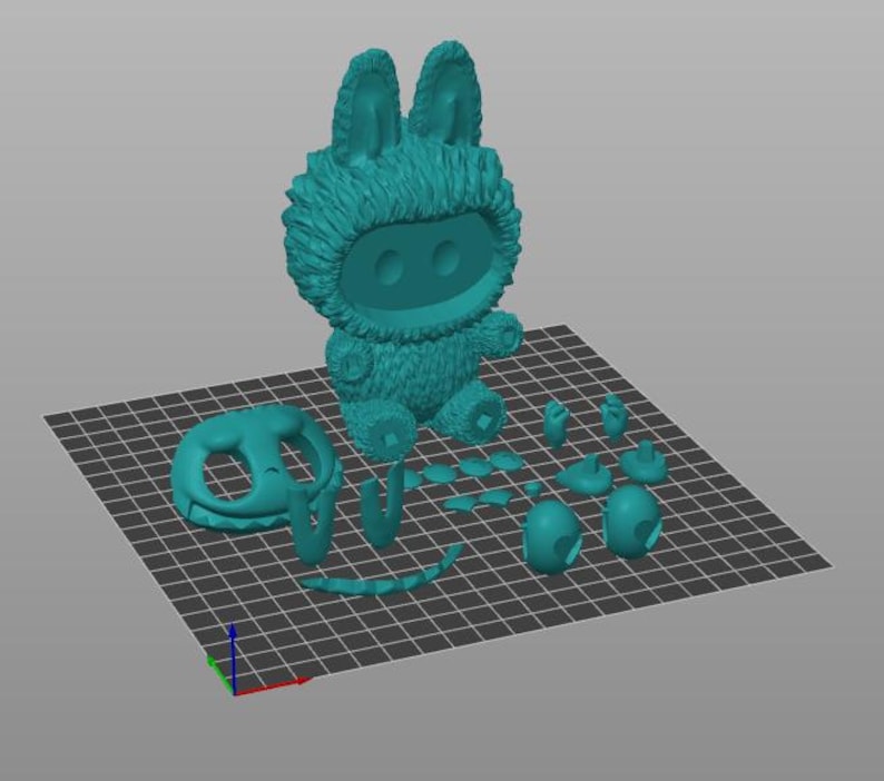 Labubu Stl File , Sitting Labubu Stl , STL Model, Labubu the Monsters ...