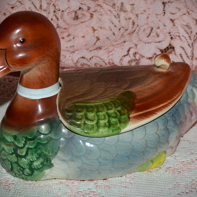 Vintage Duck Box Trinket - Etsy