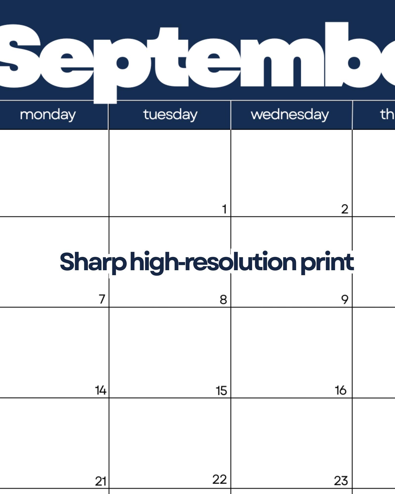 2026 Printable CALENDAR • PDF File • Instant Download • Monday–sunday ...
