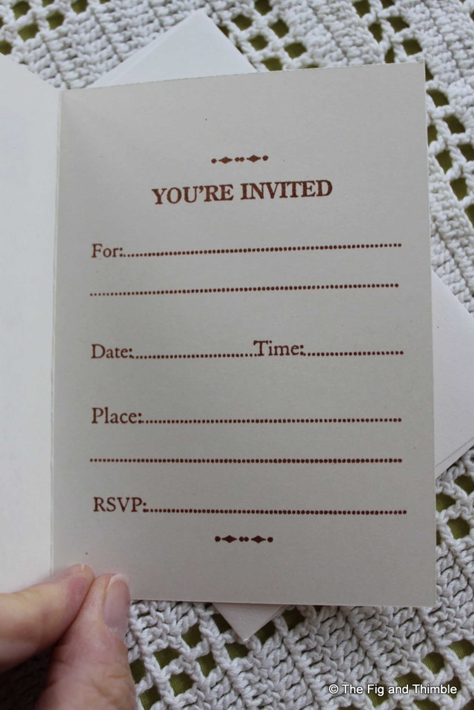 Hobbit Inspired Party Invitations or Blank Note Cards - Handstamped Set ...