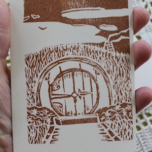 Hobbit Inspired Party Invitations or Blank Note Cards - Handstamped Set ...