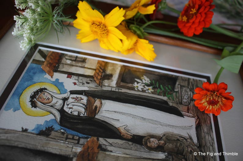 Custom Saint Watercolor Painting choose Your Saint | Etsy