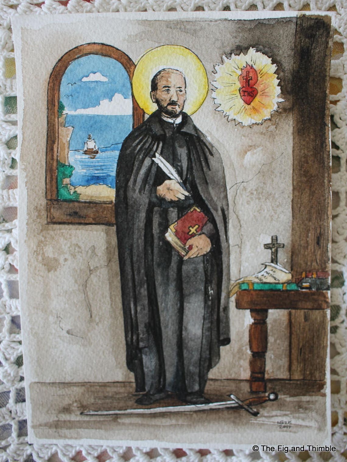 Custom Saint Watercolor Painting choose Your Saint | Etsy