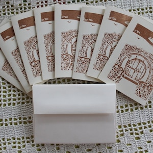 Hobbit Inspired Party Invitations or Blank Note Cards - Handstamped Set ...