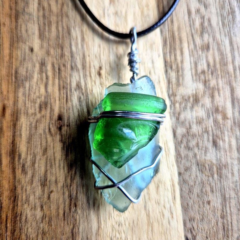 Real Sea Glass Necklaces - Etsy UK
