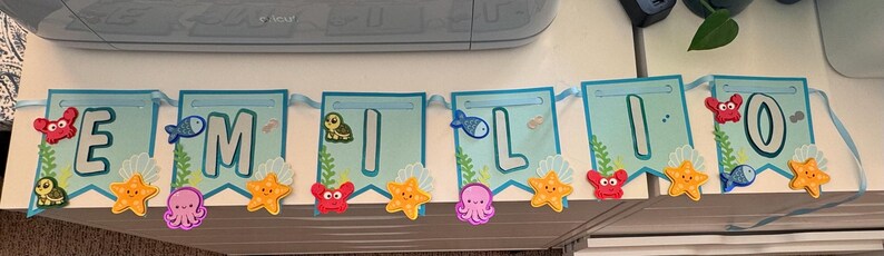 Sea Animal Cake Topper | Custom Name & Age | Cake Topper – Shaker Style ...