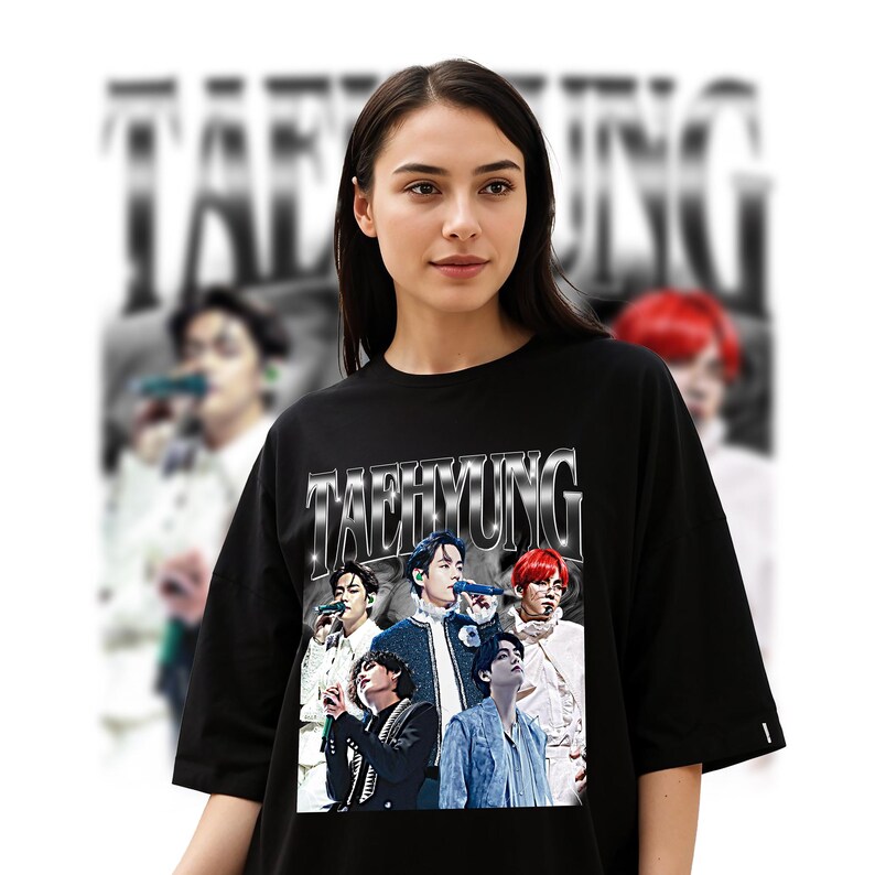 Taehyung Throwback Graphic Tee, 90s Retro Unisex T-shirt, Vintage Kpop ...