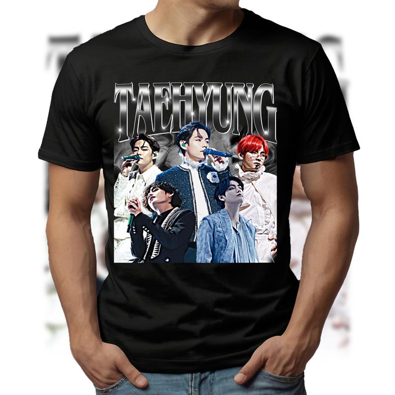Taehyung Throwback Graphic Tee, 90s Retro Unisex T-shirt, Vintage Kpop ...