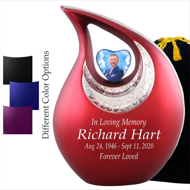 Gold Red Black Urn - Etsy