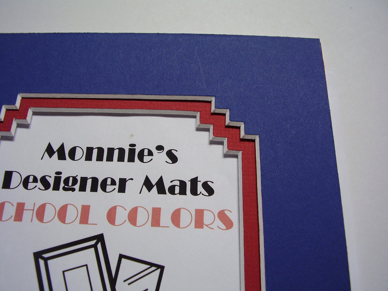 Picture Frame Mat School Colors Team Colors Blue and Red 8x10 - Etsy