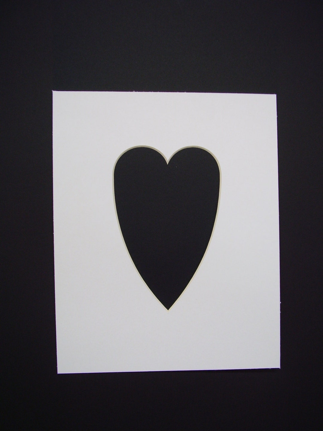 Picture Frame Mat White 8x10 With Heart Cutout for 4x6 Photo - Etsy
