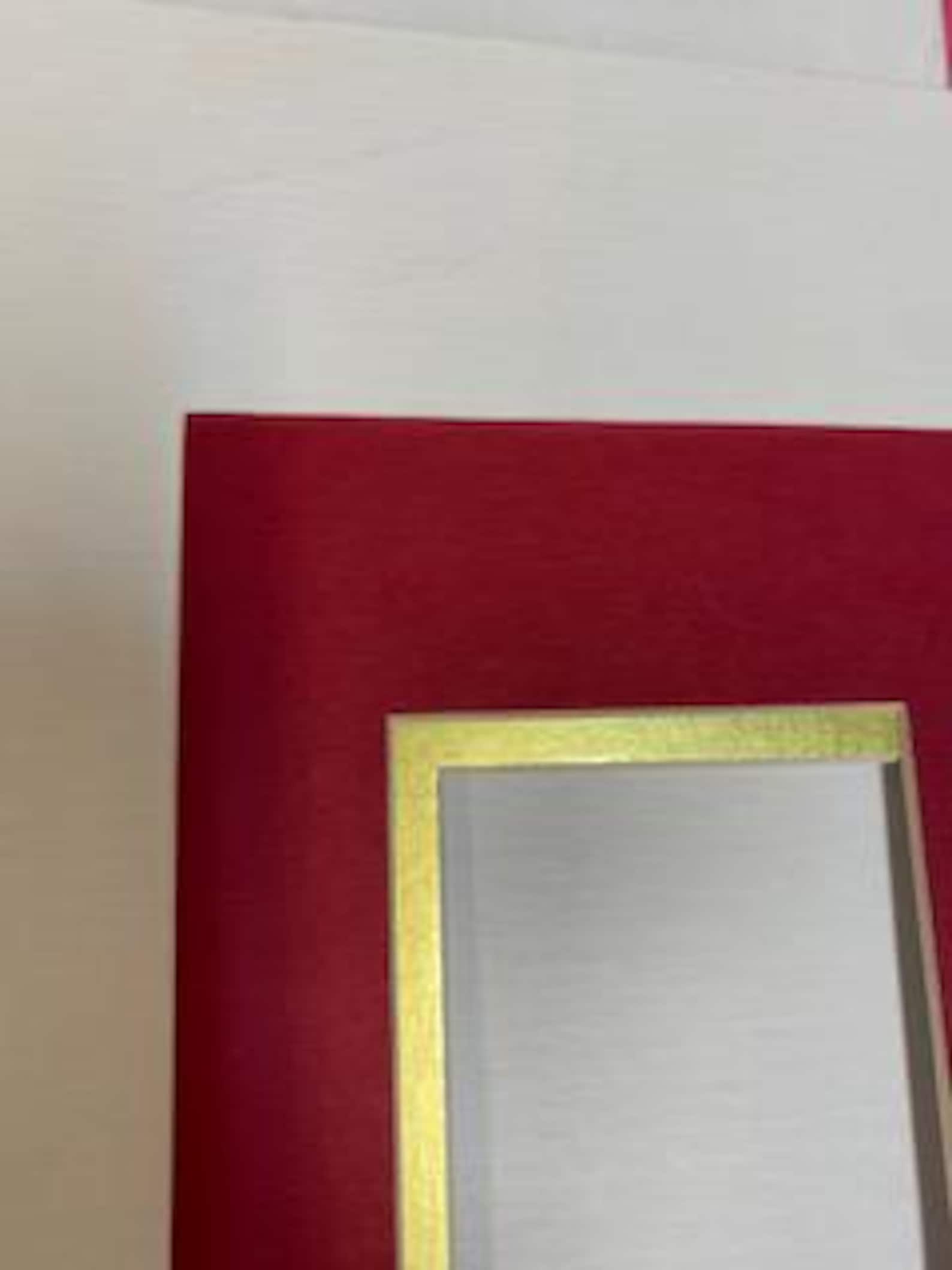 Picture Frame Mat Royal Blue With Gold Liner 16x20 for 11x14 Photo or ...