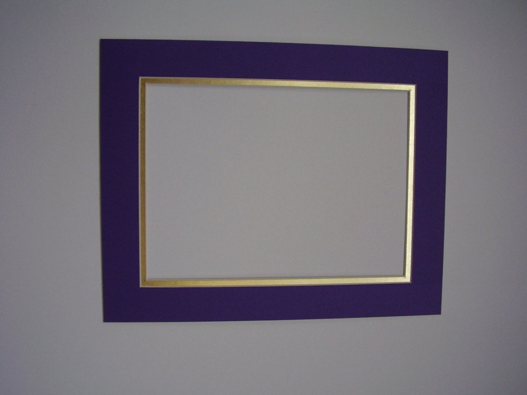 Picture Mats Mats Shown in PURPLE With Shiny Gold 11x14 for 8x10 Choose ...
