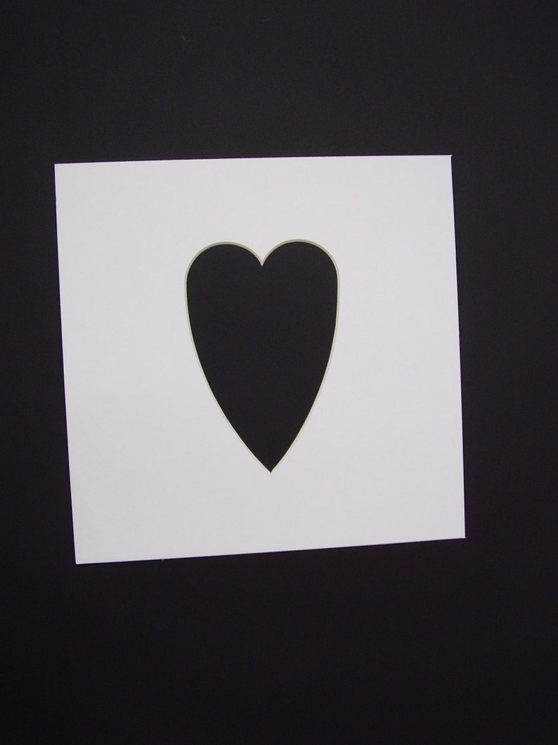 Picture Frame Mat White 10x10 With Heart Cutout for 4x6 Photo - Etsy